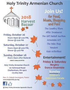 Harvest Bazaar | Holy Trinity Armenian Church